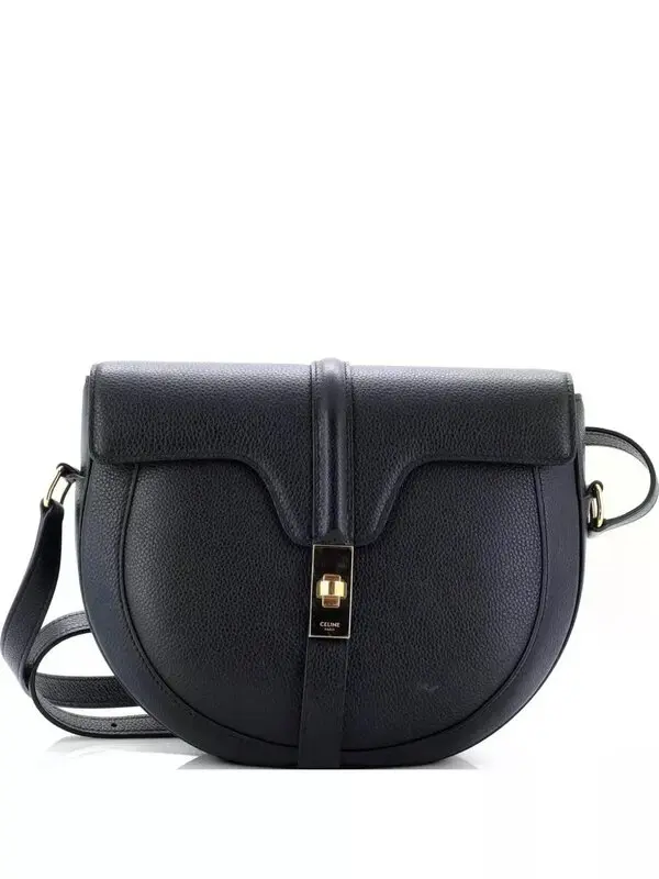 Celine Besace 16 Smooth Calfskin Medium Crossbody Bag - Black