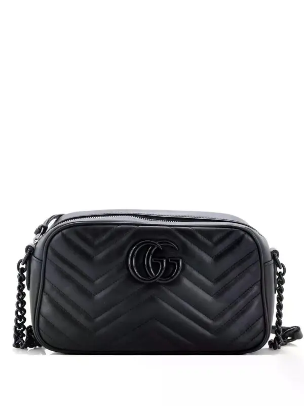 Gucci Gg Marmont Monochrome Small Shoulder Bag - Black