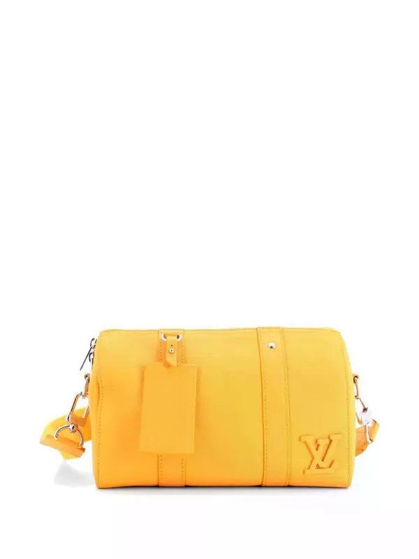 LOUIS VUITTON City Keepall Aerogram Leather Crossbody Bag - Yellow