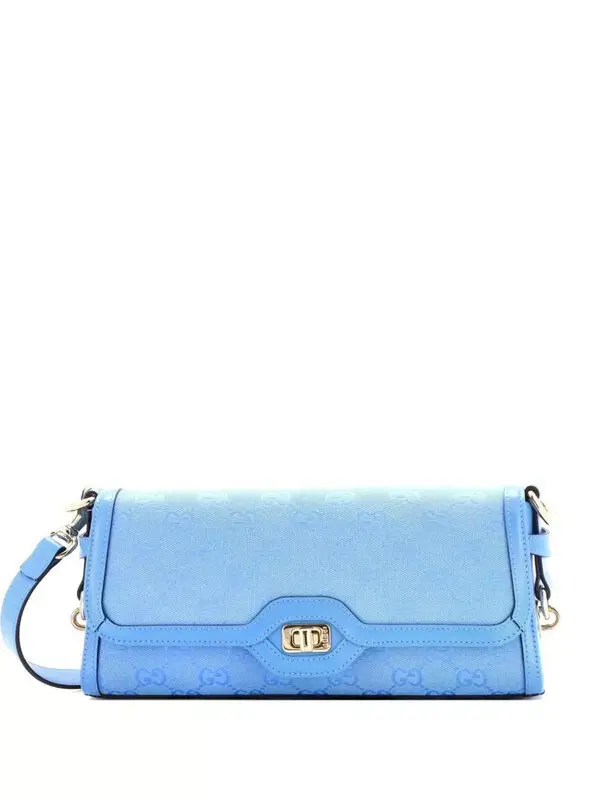 Gucci Luce Canvas Small Shoulder Bag - Blue