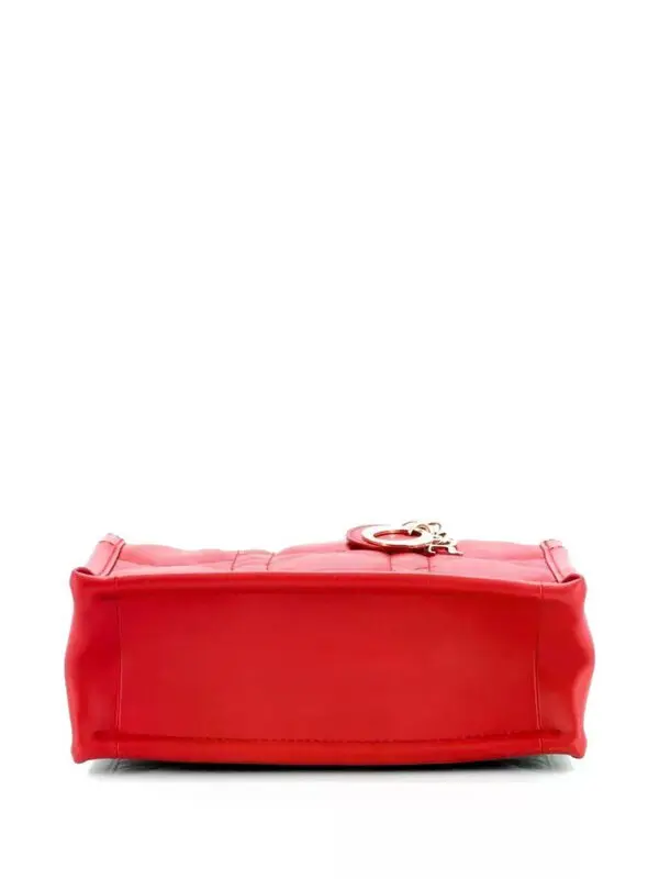Dior Book Tote Mini With Strap Macro Cannage Quilt - Red