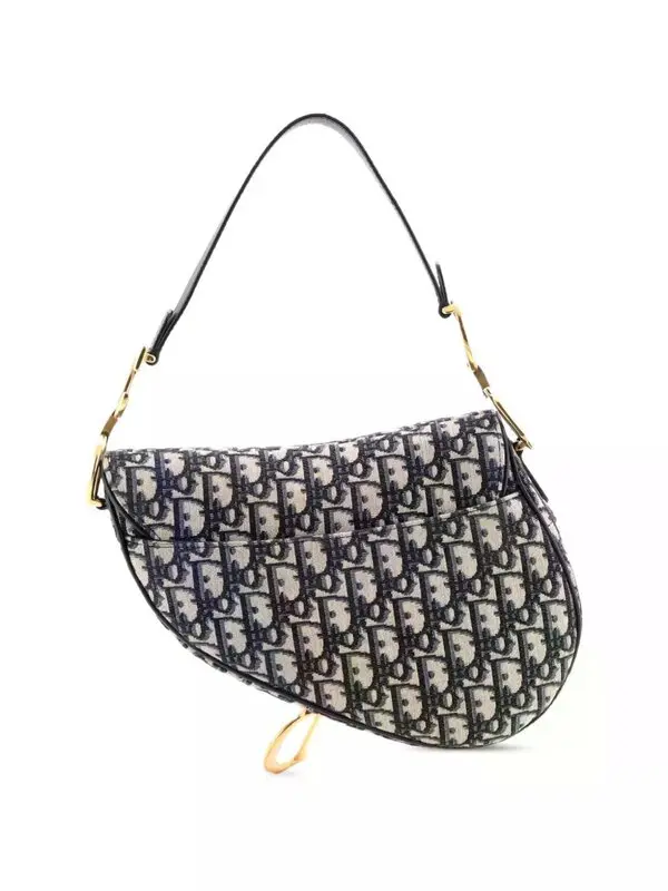 Dior Saddle Handbag Oblique Canvas Medium - Blue