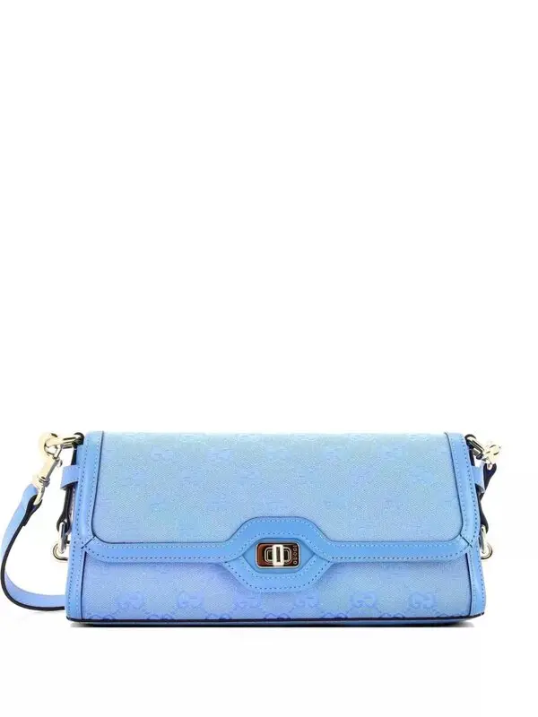 Gucci Luce Canvas Small Shoulder Bag - Blue