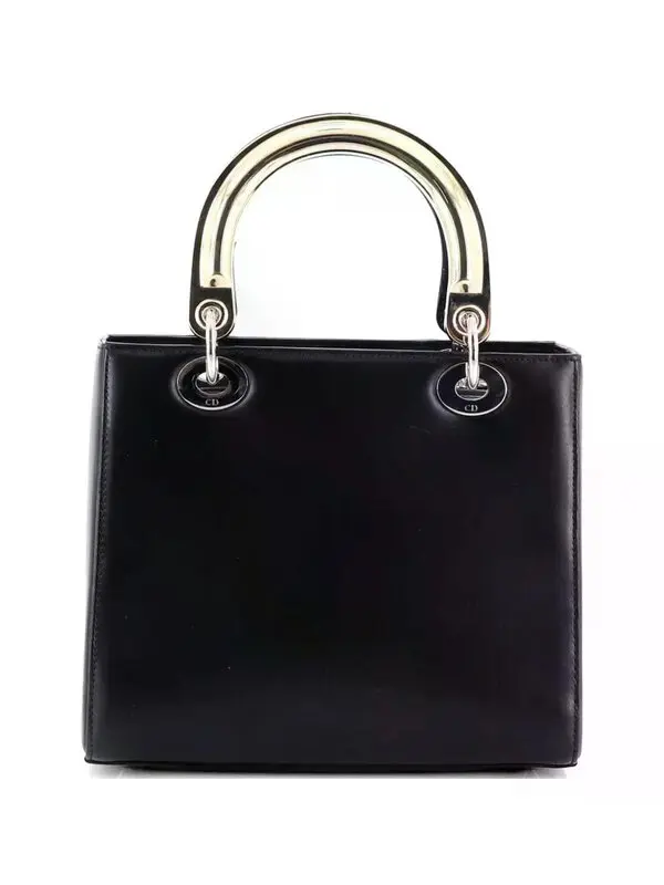 Dior Lady Embellished Leather Satchel - Black