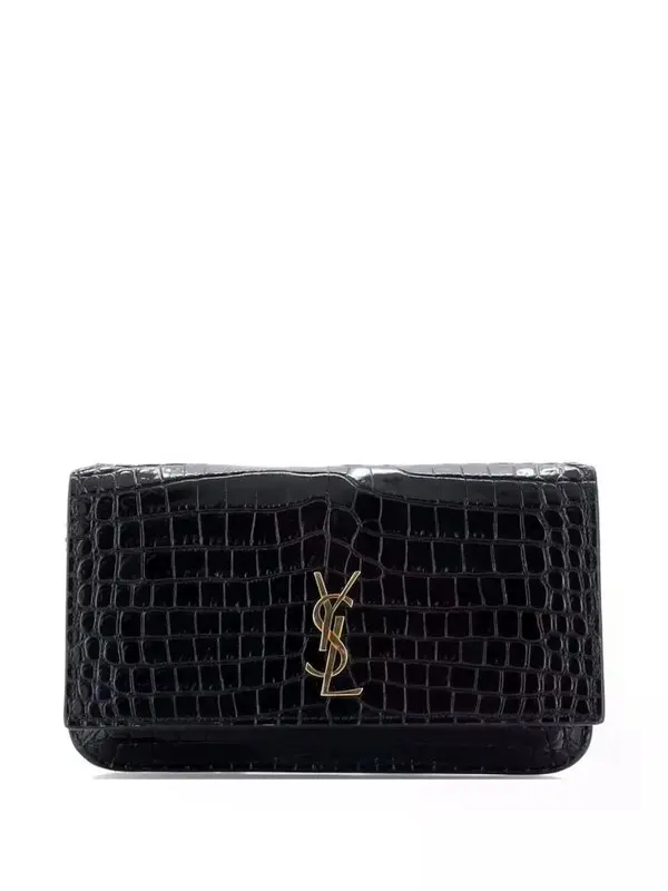 Saint Laurent Classic Monogram Phone Holder - Black