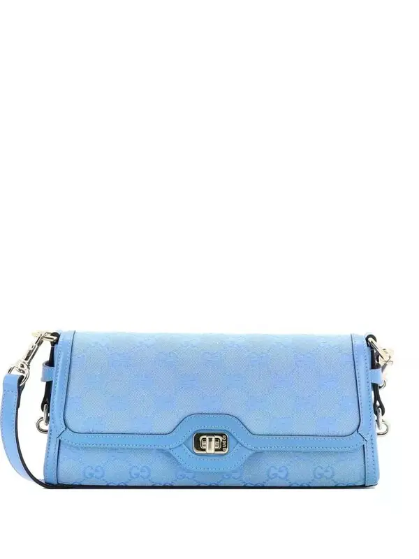 Gucci Luce Canvas Small Shoulder Bag - Blue