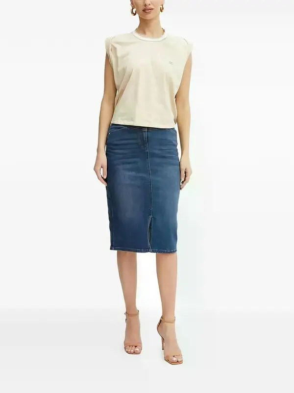 Liu Jo Padded Shoulders T-shirt - Neutrals