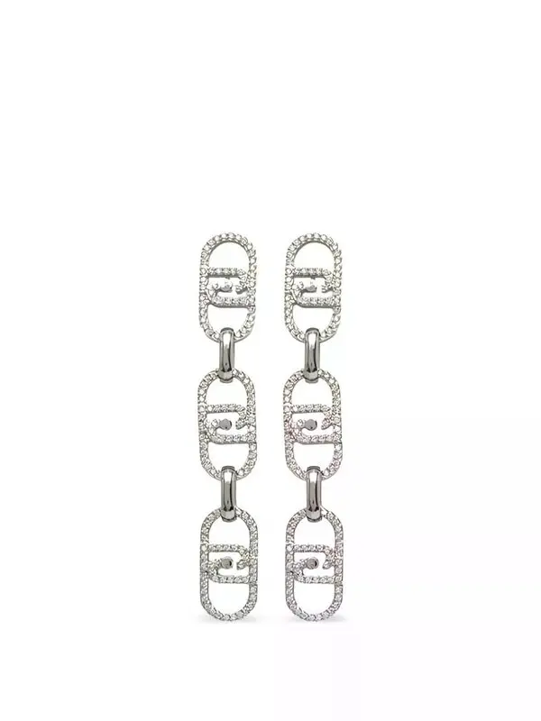 Liu Jo Chain-link Embellished Earrings - Silver