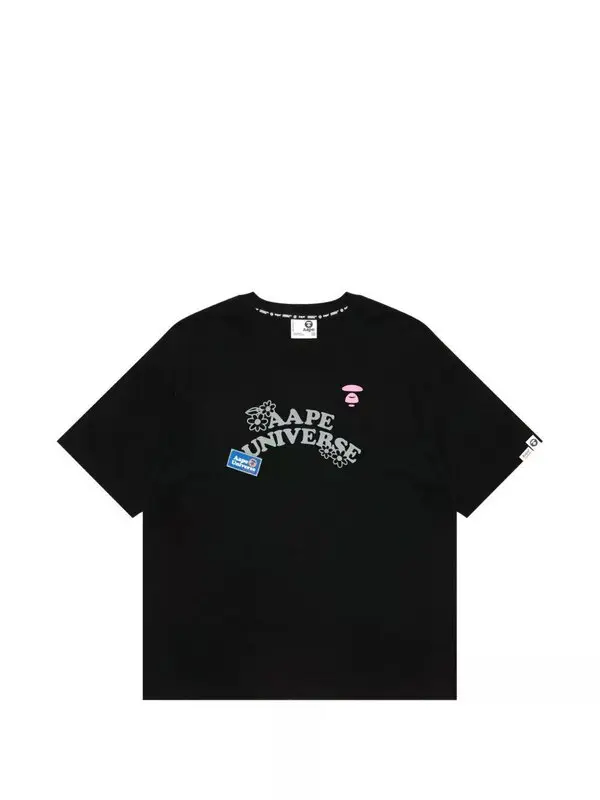 AAPE BY *A BATHING APE Graphic Printed T-shirt - Black