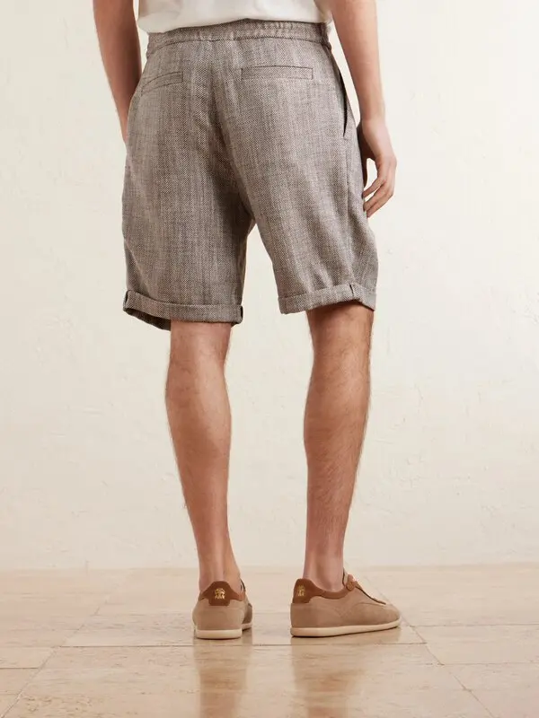 Brunello Cucinelli Straight-leg Tailored Bermuda Shorts - Brown