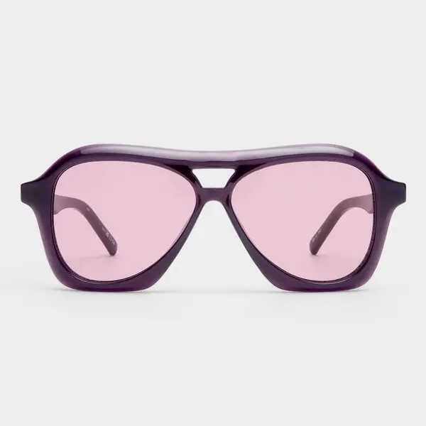 Le Specs Drizzle Aviator Sunglasses - Deep Plum