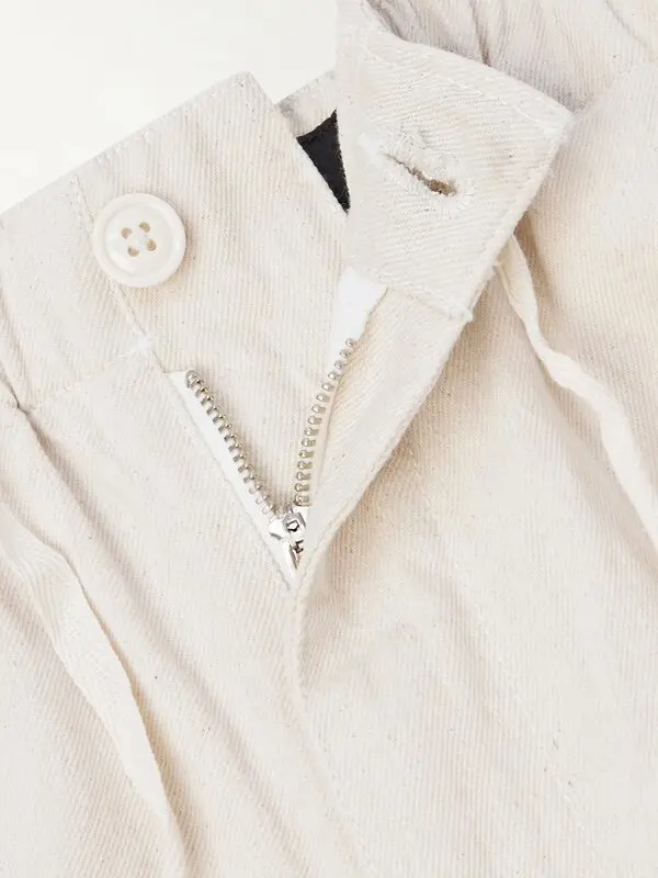 MONITALY Wide-leg Cotton Cargo Trousers