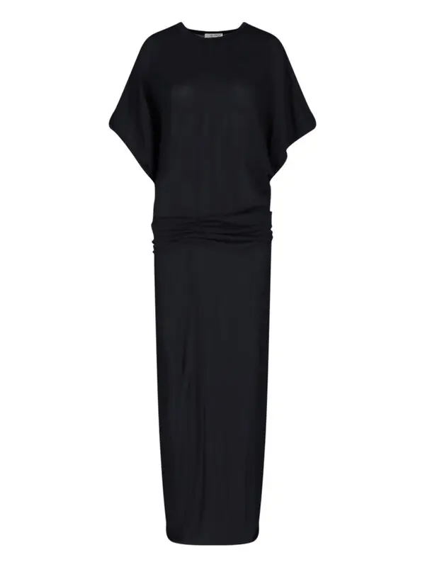 Rick Owens Maxi Dress In Viscose - Black