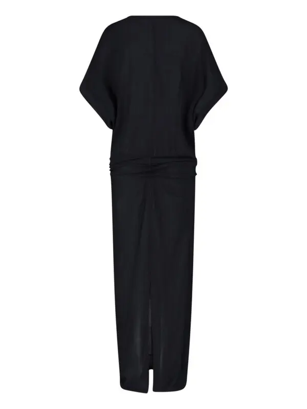 Rick Owens Maxi Dress In Viscose - Black