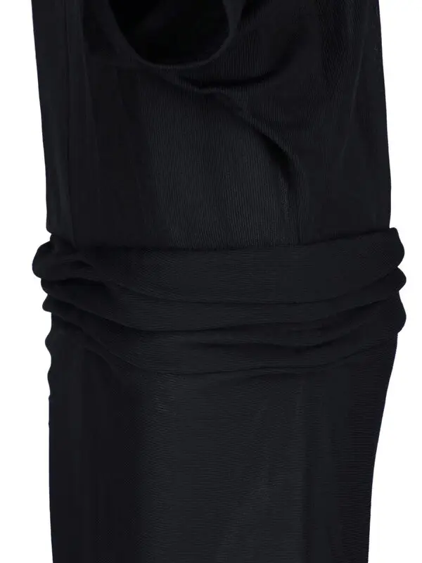 Rick Owens Maxi Dress In Viscose - Black