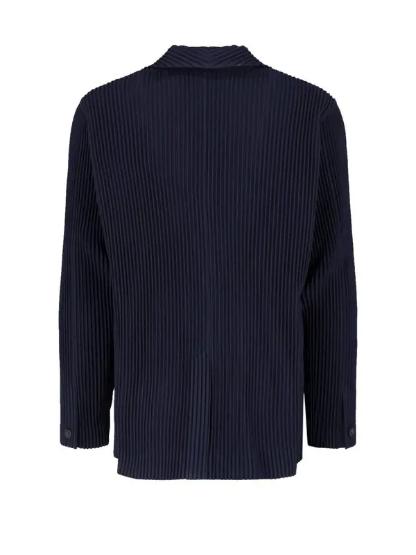 HOMME PLISSE Pleated Blazer - Blue