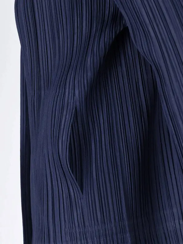 Issey Miyake Homme Plissé Pleated Blazer - Blue