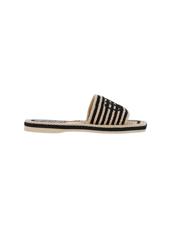 Chloé Logo Sandals - Black