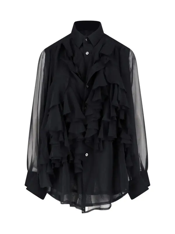 Comme Des Garçons Ruffled Shirt - Black