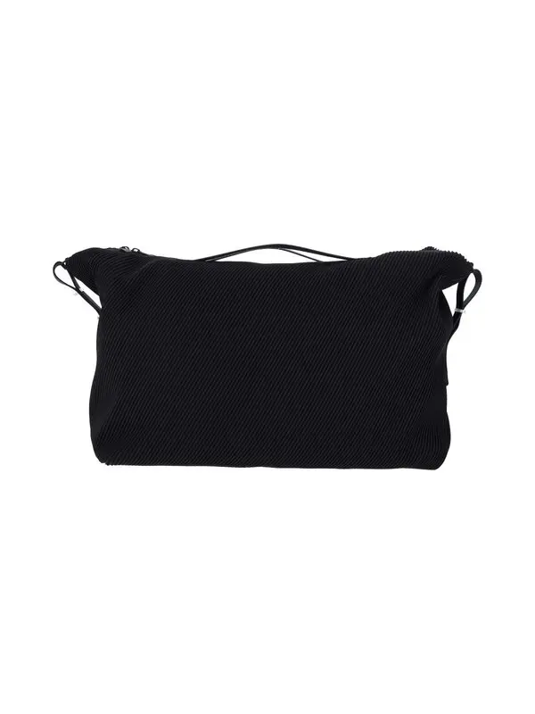 HOMME PLISSE Pleated Shoulder Bag - Black