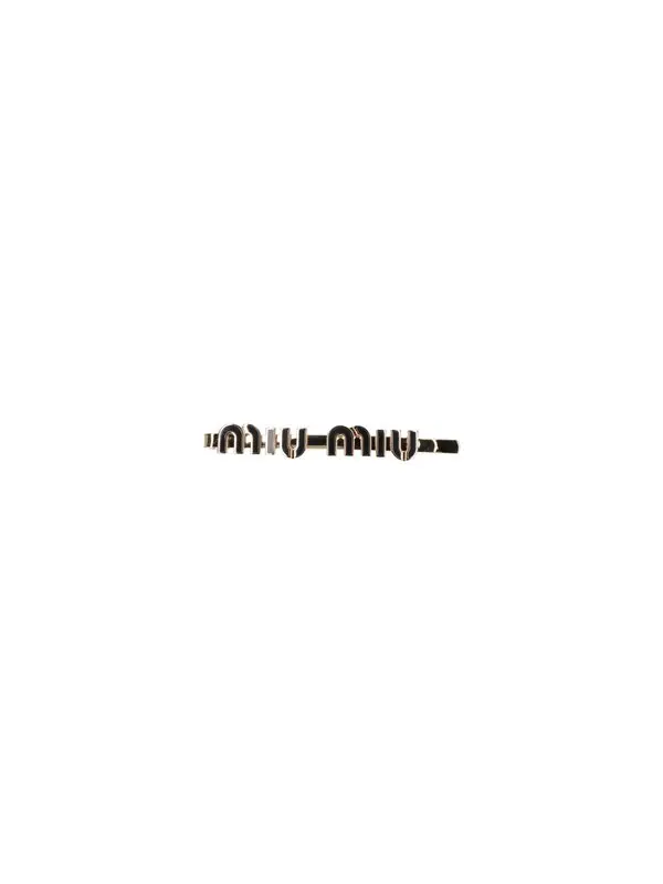 Miu Miu Logo Clip - Black