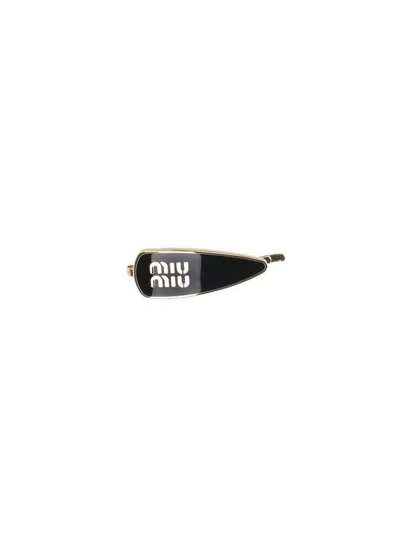 Miu Miu Logo Clip - Black