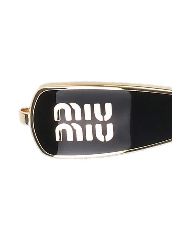 Miu Miu Logo Clip - Black