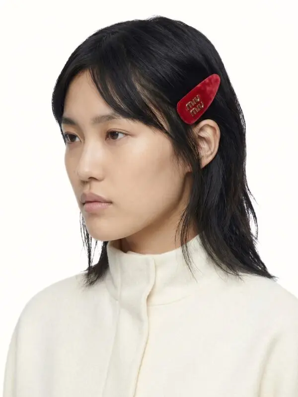 Miu Miu Logo Clip - Red