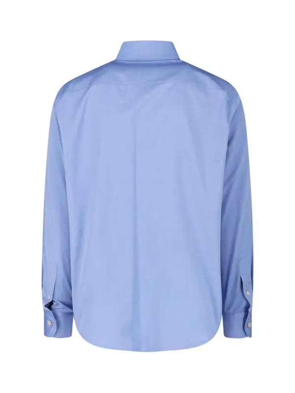 Valentino Garavani Cotton Shirt "vgold - Light Blue