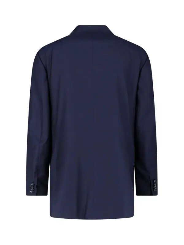 Kiton Double-breasted Wool Suit - Blue