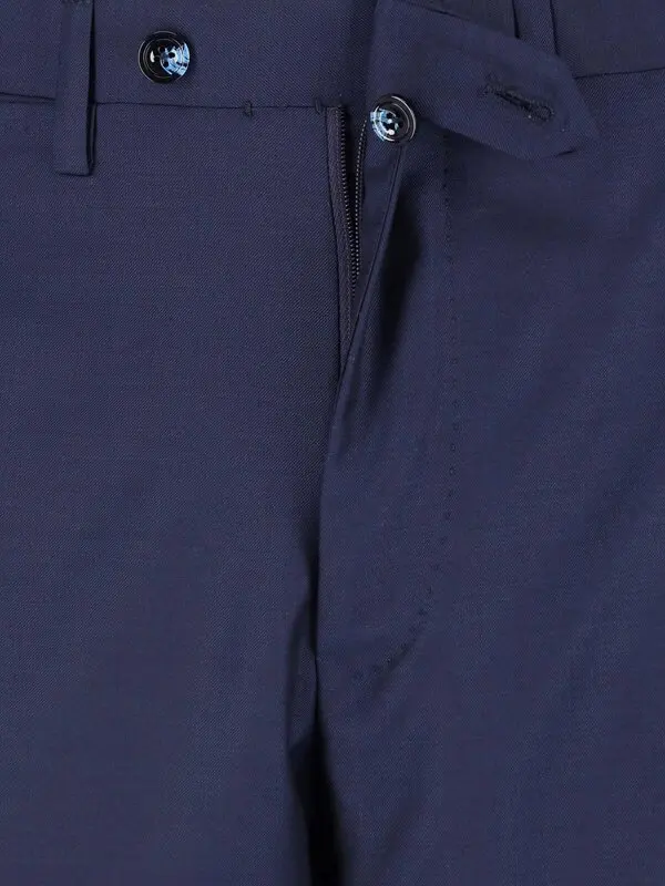 Kiton Double-breasted Wool Suit - Blue