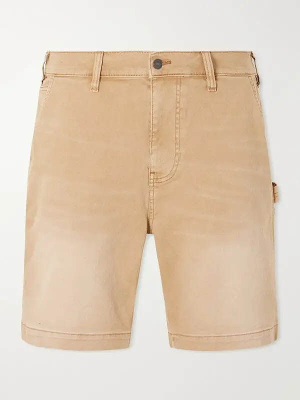 CORRIDOR Painter Wide-leg Denim Shorts - Neutrals