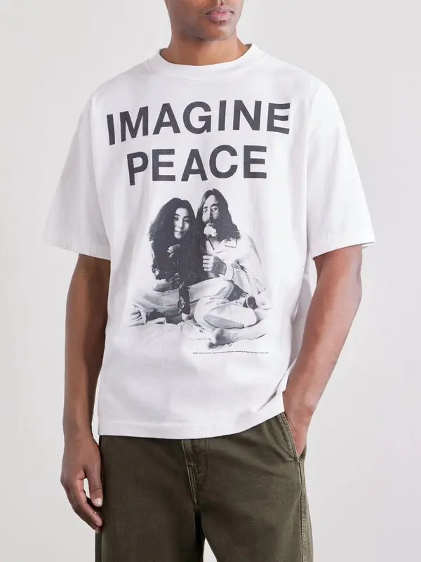 SAINT MXXXXXX John Lennon Printed Cotton-jersey T-shirt
