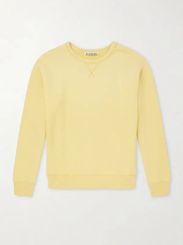 Acne Studios Fema Cotton-jersey Sweatshirt - Yellow