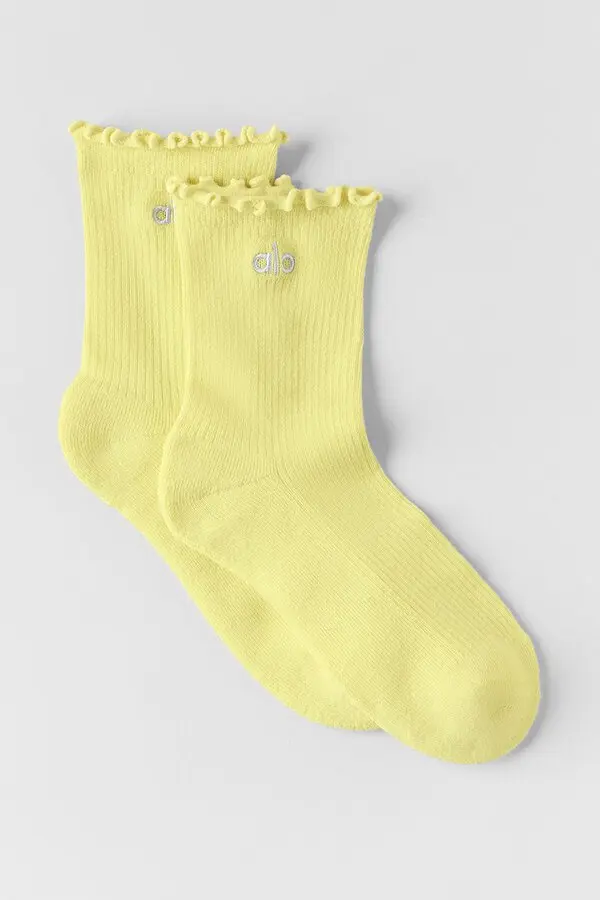 Alo Yoga Lettuce Edge Socks - Sun