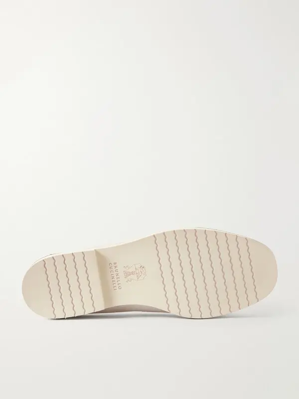 Brunello Cucinelli Suede Penny Loafers - Gray