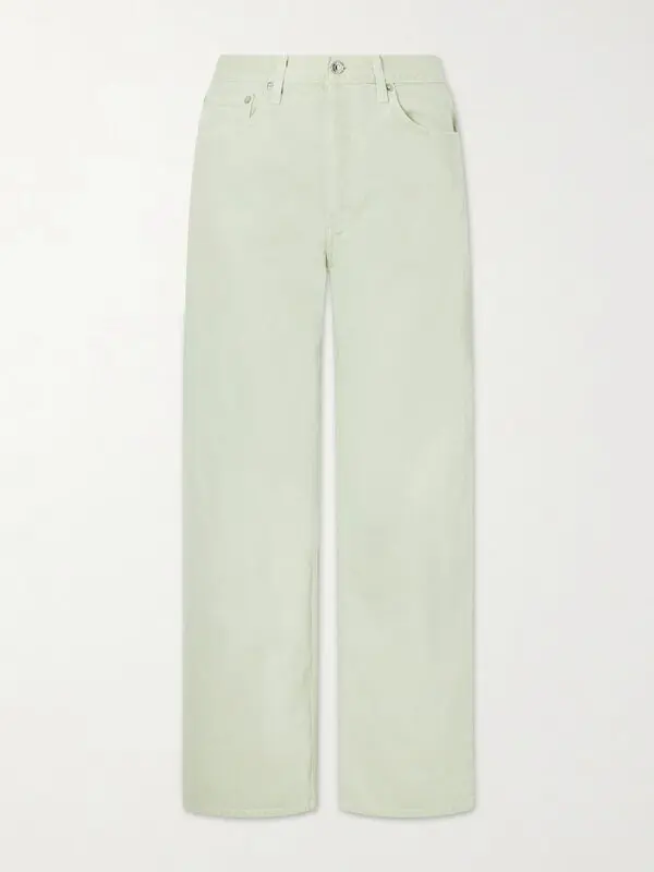 AGOLDE Arc Mid-rise Wide-leg Jeans - Green