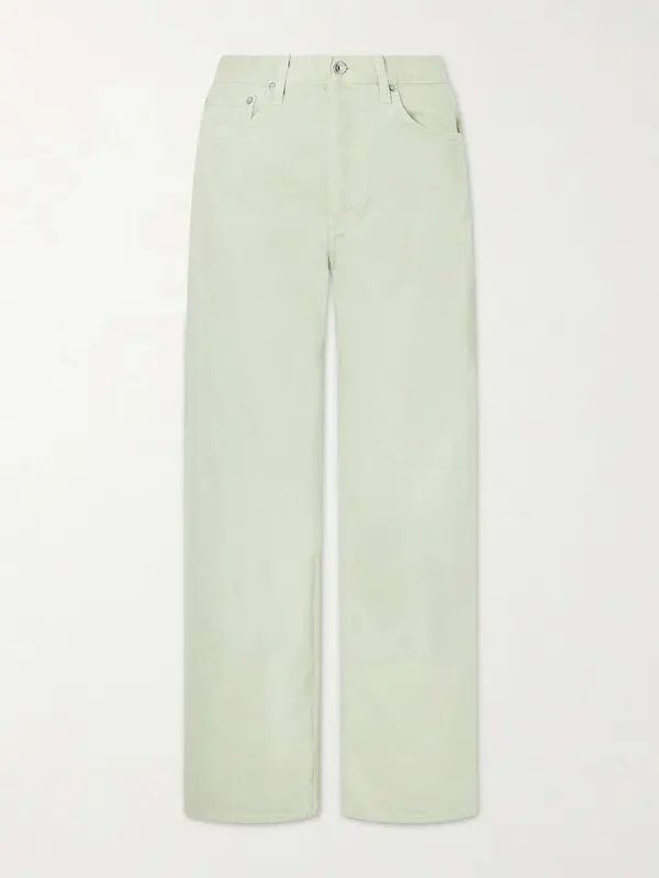 AGOLDE Arc Mid-rise Wide-leg Jeans - Mint