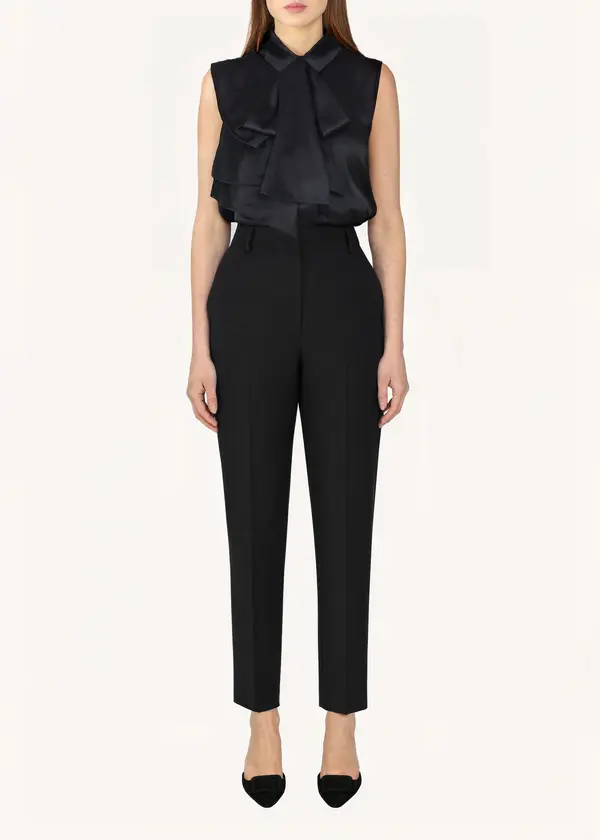 Aiste Hong Tie-neck Sleeveless Top - Black