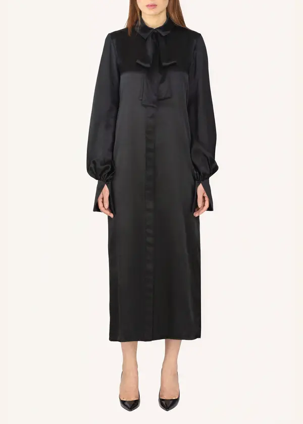 Aiste Hong Tie-neck Shirt Dress - Black