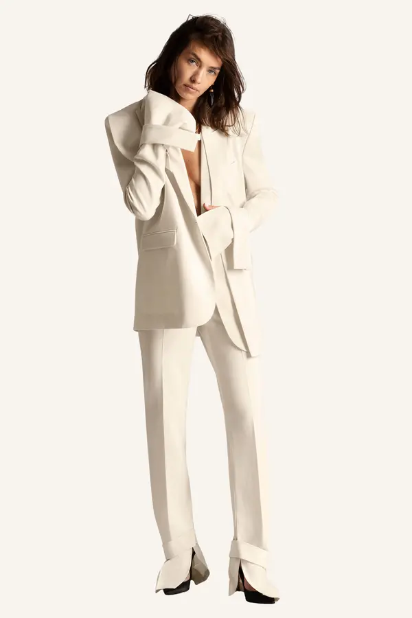 Aiste Hong Asymmetric Back Flap Blazer