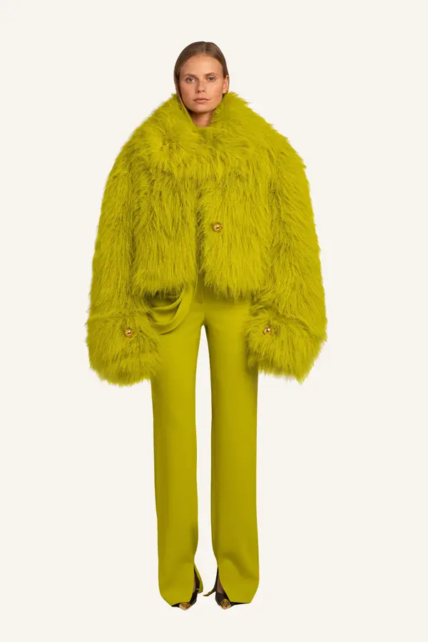 Aiste Hong Oversized Faux-fur Jacket