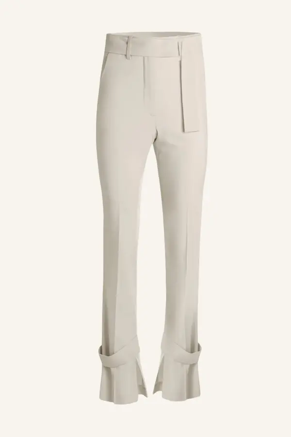 Aiste Hong Ankle Cuff Virgin Wool Pants - Cream