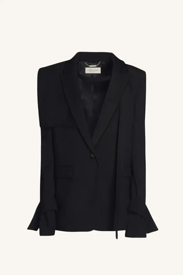 Aiste Hong Asymmetric Back Flap Blazer