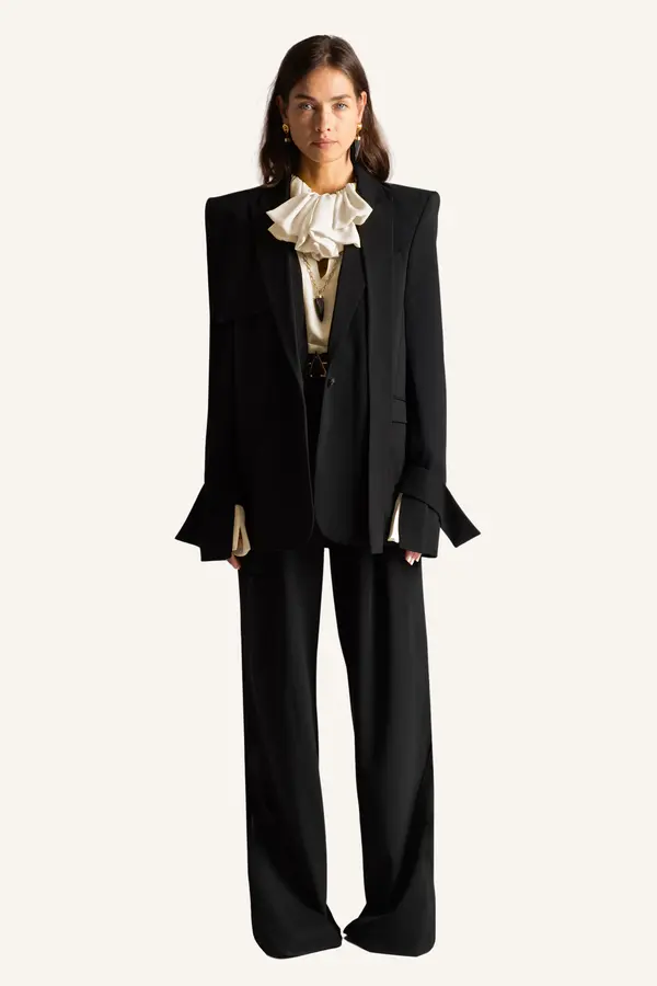 Aiste Hong Asymmetric Back Flap Blazer