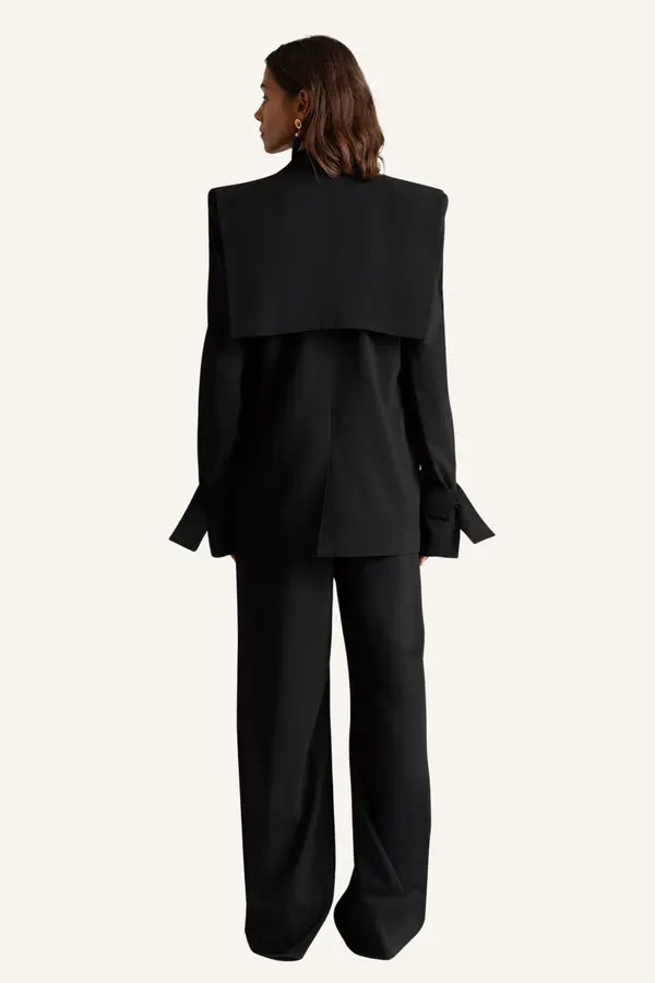 Aiste Hong Asymmetric Back Flap Blazer