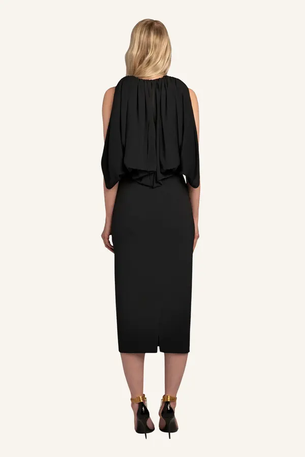 Aiste Hong Plunge Neck Midi Dress
