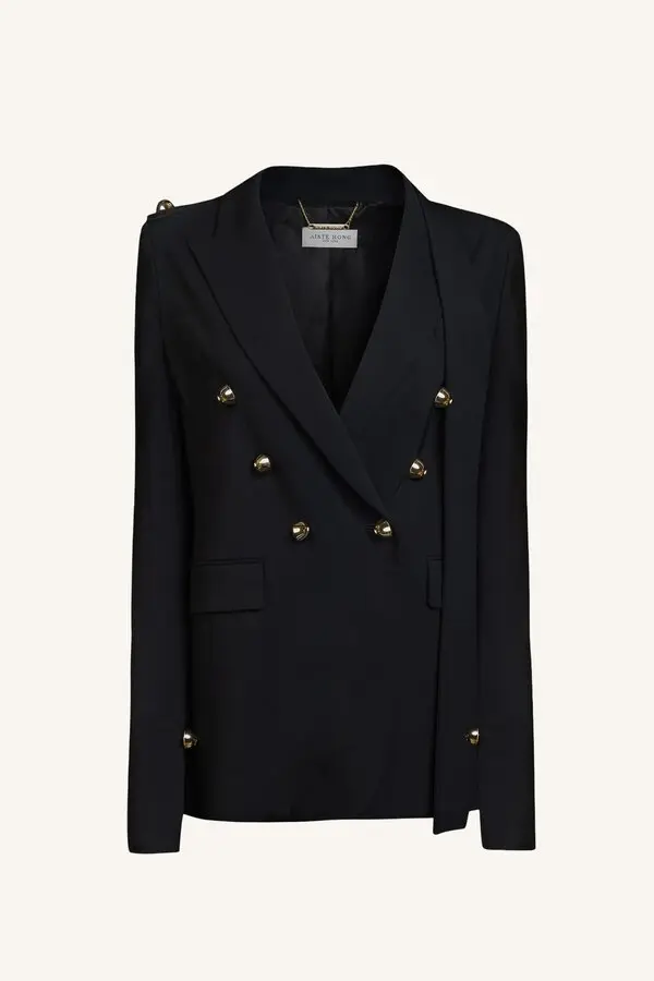 Aiste Hong Back Flap Double-breasted Blazer