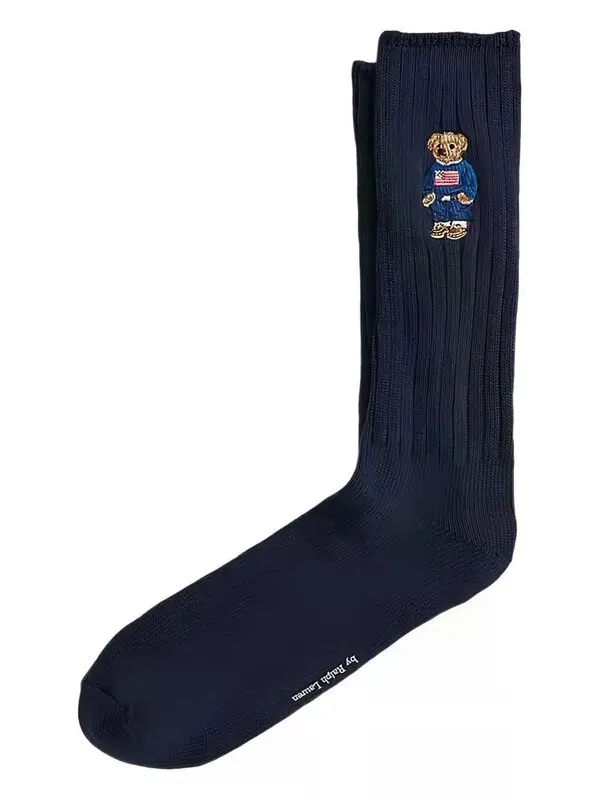 Polo Ralph Lauren Polo Bear Ribbed Socks - Blue