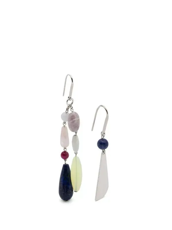 Isabel Marant Mahi Beaded Drop Earrings - Silver